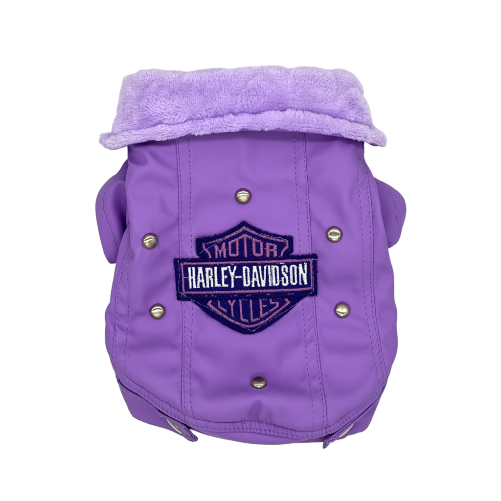 Chamarra Harley color morado para perro - Meztli's World