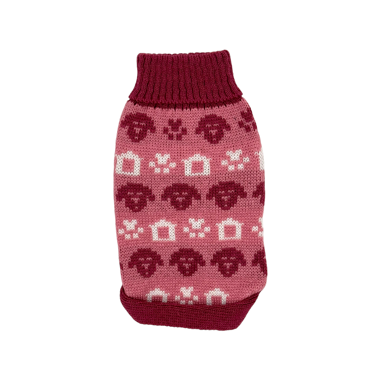 Suéter rosa para perros con diseño de huellas - Meztli's World